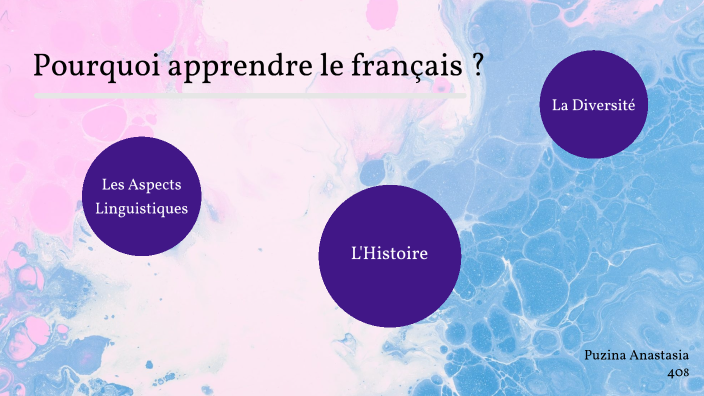 Pourquoi apprendre le français by Anastasiia Puzina on Prezi