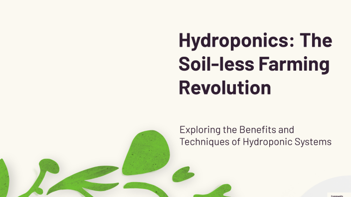Hydroponics: The Soil-less Farming Revolution by Анна Зайцева on Prezi