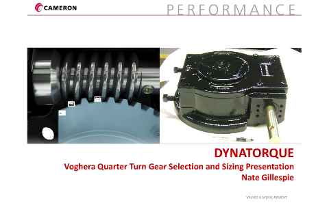 Cameron Dynatorque Gear Sizing and Selection Presentation by Nathan ...