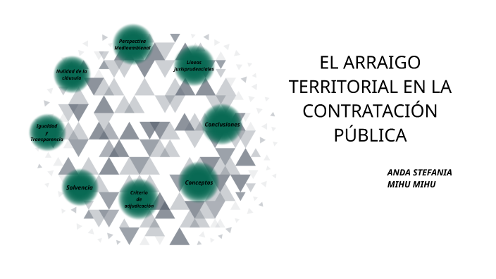 EL ARRAIGO TERRITORIAL EN LA CONTRATACIÓN PÚBLICA by Anda Stefania Mihu ...