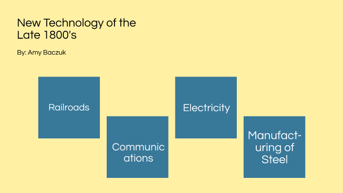 New Technology of the Late 1800's by Amy Baczuk on Prezi