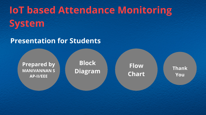 IoT based Attendance Monitoring System by Manivannan S on Prezi