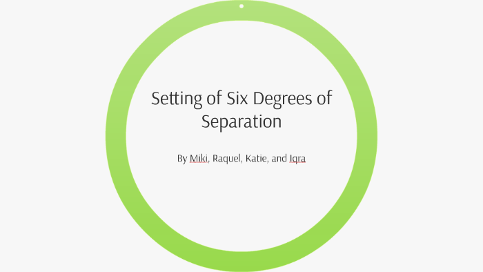 Setting of Six Degrees of Separation by Miki Nguyen on Prezi
