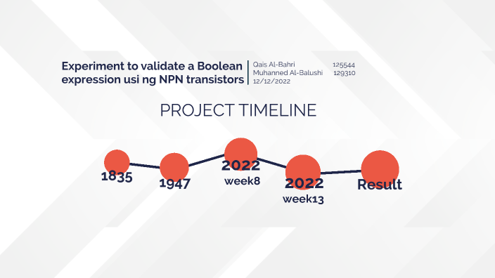 An Experiment to validate a Boolean expression using transistors by ...