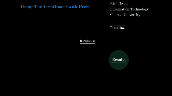 Lightboard Test by Rich Grant on Prezi