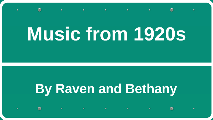 Music from 1920s by Raven Moyle