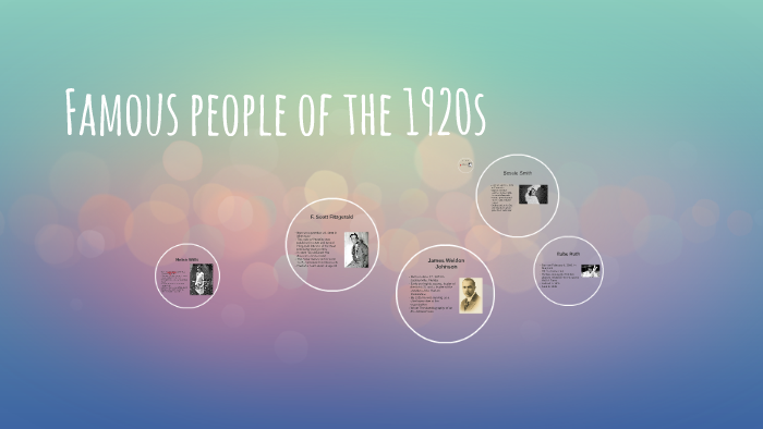 Famous people of the 1920s by Hannah Lanning on Prezi