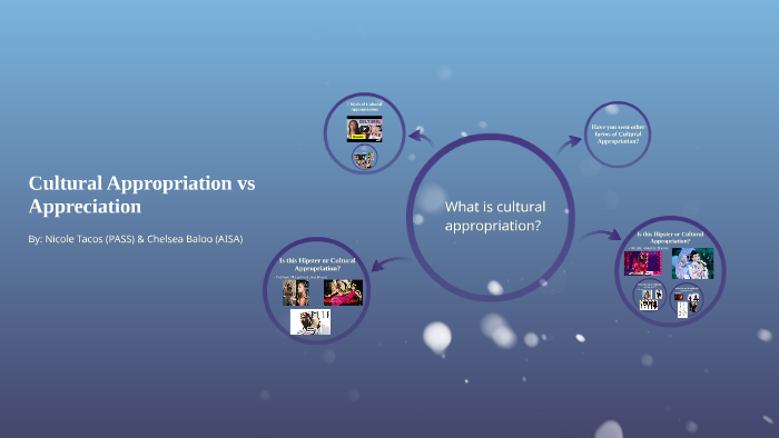 Cultural Appropriation vs Appreciation by Chelsea Baloo on Prezi