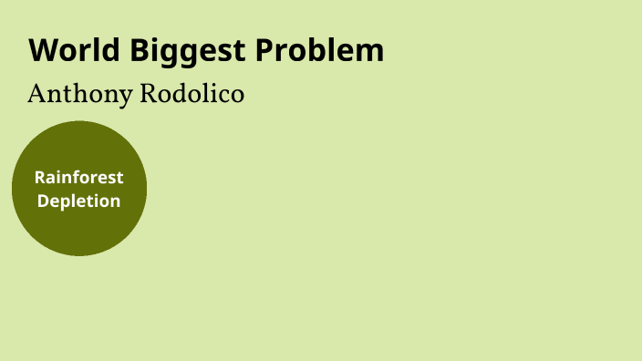 Worlds Biggest problems by Anthony Rodolico on Prezi