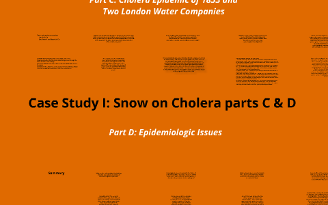 Case Study I: Snow on Cholera: Parts C& D by katelyn vidmar