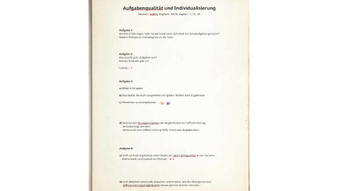 Aufgabenqualität und Individualisierung by Anja Lederer on Prezi