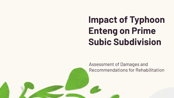 Impact of Typhoon Enteng on Prime Subic Subdivision by Rodrigo Salarda ...