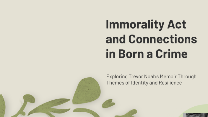Immorality Act and Connections in Born a Crime by Daniel Mansour on Prezi