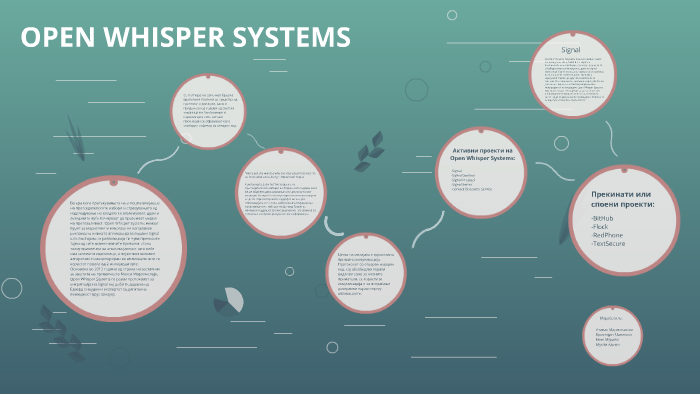 OPEN WHISPER SYSTEMS by Musli Ademi on Prezi