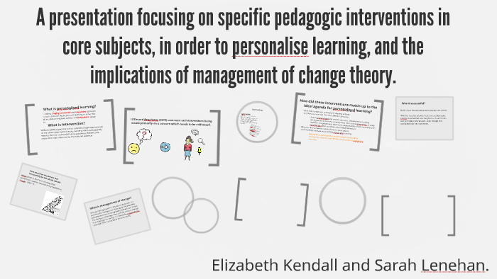 A presentation focusing on specific pedagogic interventions by Sarah ...