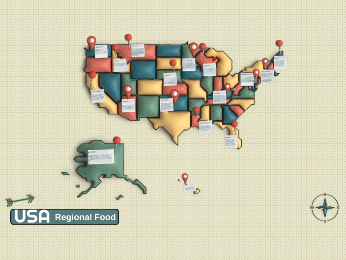 US food map by Bracey Rogers on Prezi