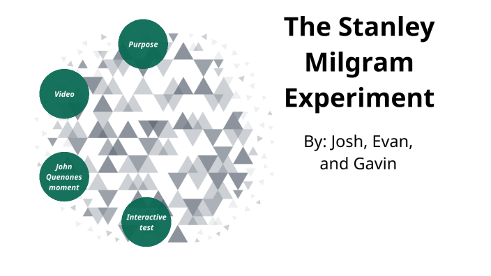 Gavin, Josh, Evan Stanley Milgram Experiment by Gavin Kitch on Prezi