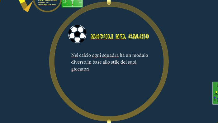 Moduli nel calcio by Giovanni Verzì on Prezi
