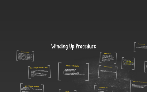 Winding Up Procedure by meghana guru on Prezi