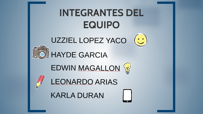 INTEGRANTES DEL EQUIPO by yacco daniel on Prezi