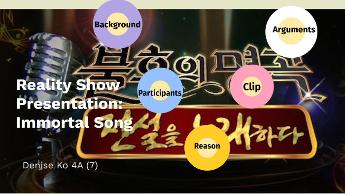 Reality Show Presentation (Immortal Song) by Denise Ko on Prezi