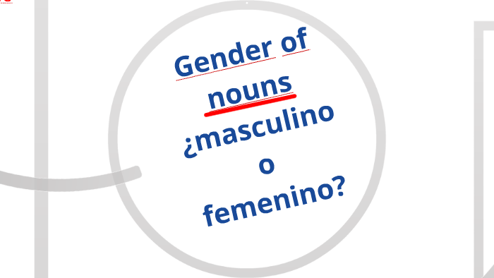 Gender of Spanish Nouns by Edilia Ferrer on Prezi
