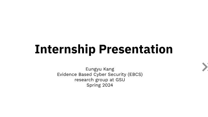 Internship Presentation by Kang on Prezi