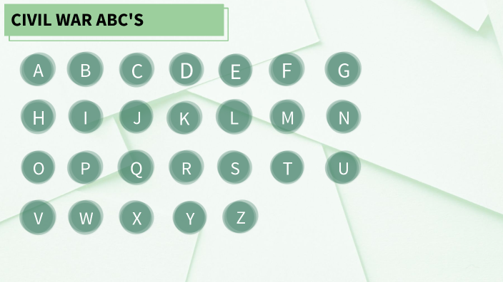 Civil War abc's by Ella Kocourek on Prezi