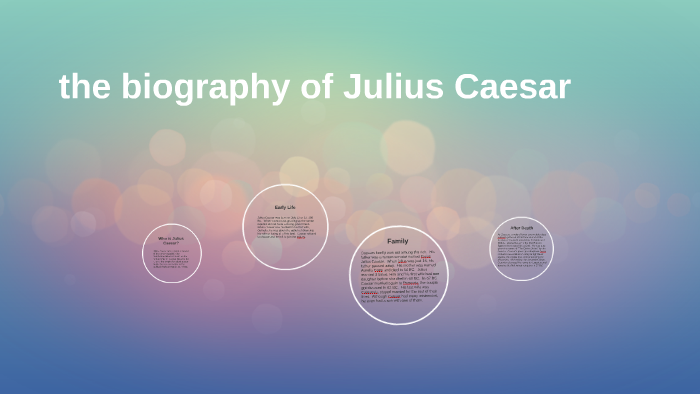the biography of Julius Caesar by haley butcher on Prezi