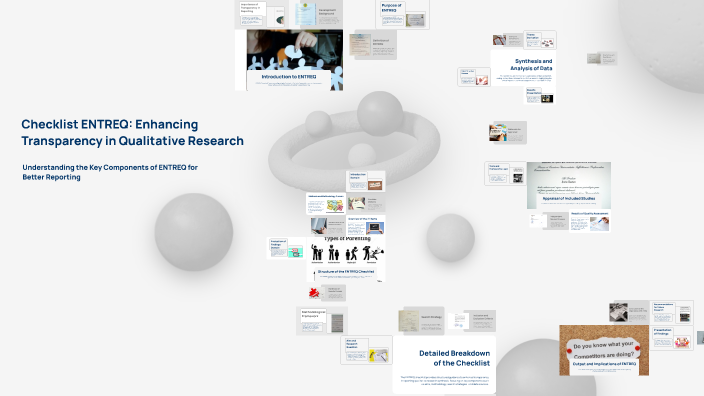 Checklist ENTREQ: Enhancing Transparency in Qualitative Research by ...