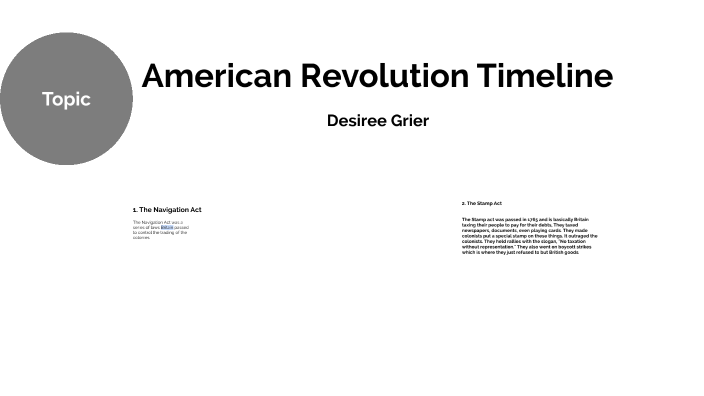 American Resolution Timeline by Desiree Grier on Prezi