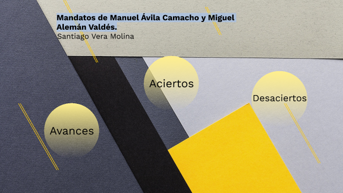 Mandatos de Manuel Ávila Camacho y Miguel Alemán Valdés. by Santiago ...