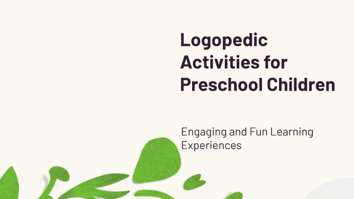 Logopedic Activities for Preschool Children by Nadezhda Sahan Nadezhda ...
