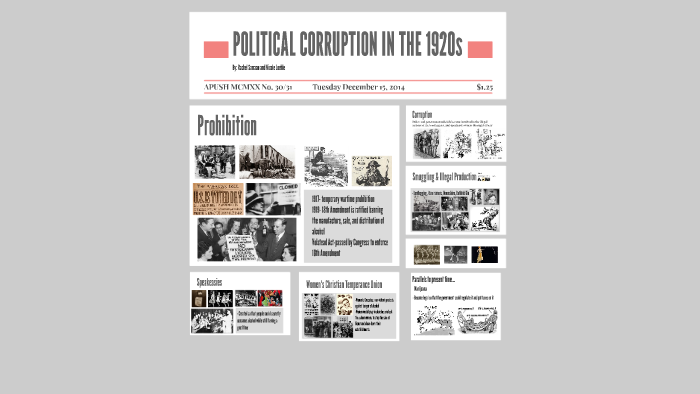 POLITICAL CORRUPTION IN THE 1920s by Rachel Samaan on Prezi