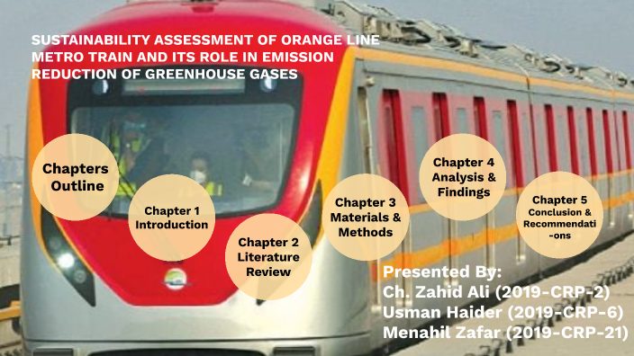 sustainaibilty assessment of orange line metro train and its role in ...