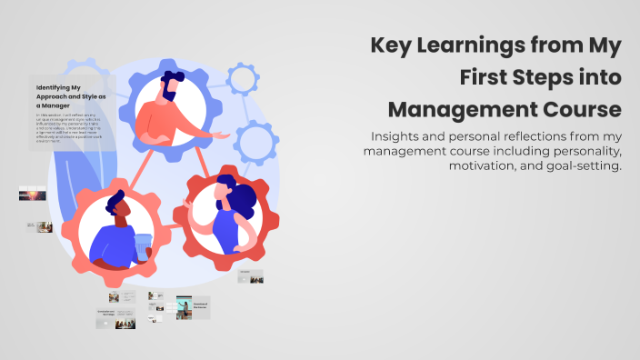 Key Learnings from My First Steps into Management Course by Jennifer ...