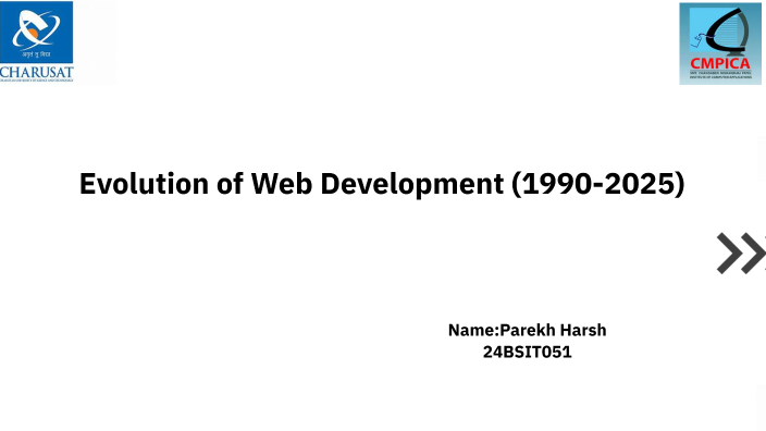Evolution of Web Development (1990-2025) by HARSH PAREKH on Prezi