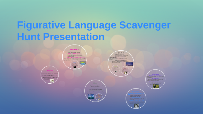 Figurative Language Scavenger Hunt Presentation by Alyssa Gibosn on Prezi