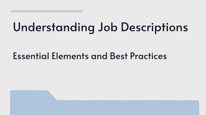 Understanding Job Descriptions by Farhan Althawabi on Prezi