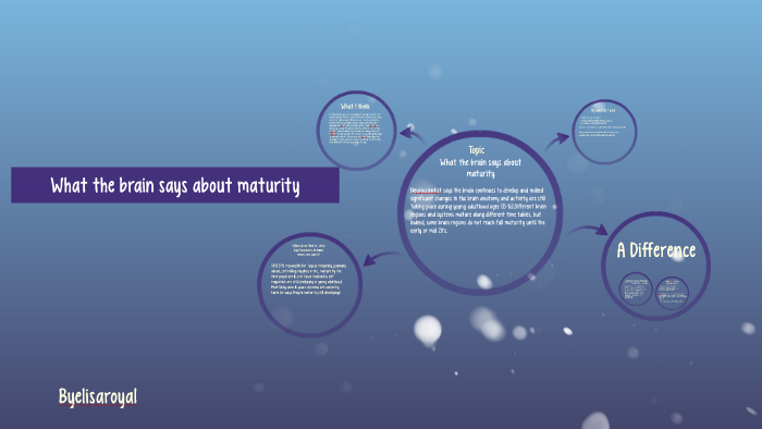What the brain says about maturity by elisa royal on Prezi