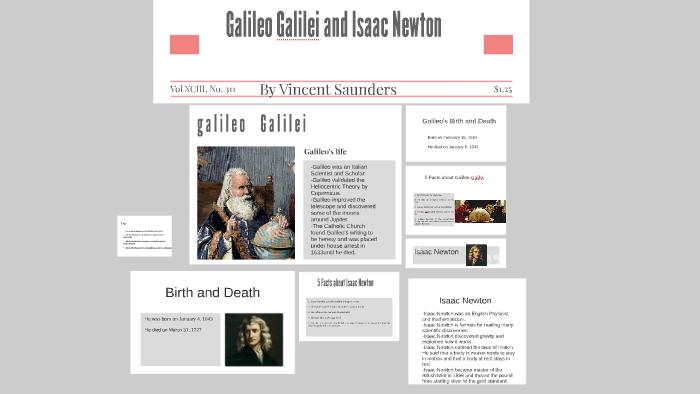 Galileo and Isaac Newton by GINA NUTT