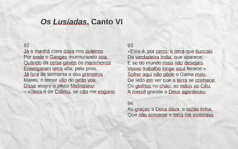 Os Lusíadas, Canto VI by Deandra Freitas on Prezi