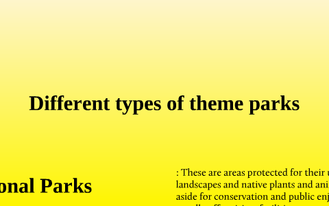 diffent types of theme parks by Derryck Wilson on Prezi