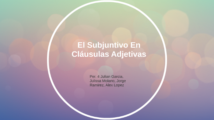 subjuntivo en cláusulas Adjetivo by Julissa Molano