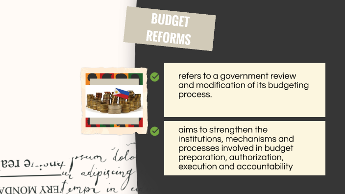 GOVERNMENT BUDGETING PRINCIPLES, BUDGETING REFORMS, and THE BUDGET ...