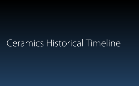 Ceramics Timeline by Derek Beck