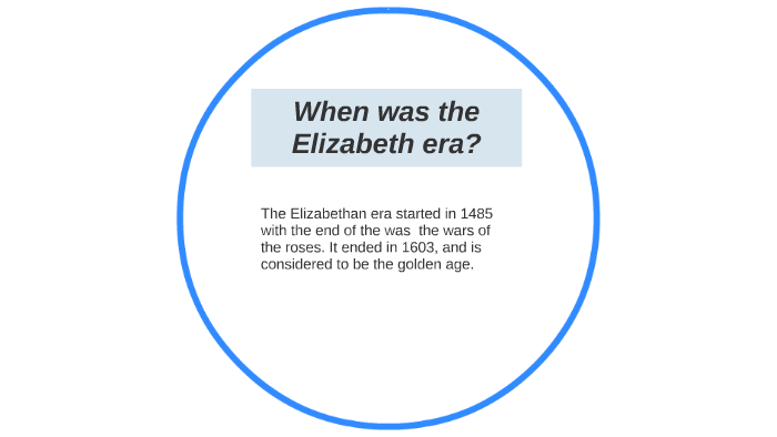 When was the Elizabeth era? by alexander declet on Prezi