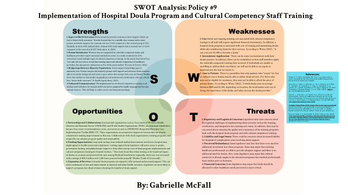 SWOT Analysis: Policy #9 by Gabi McFall on Prezi