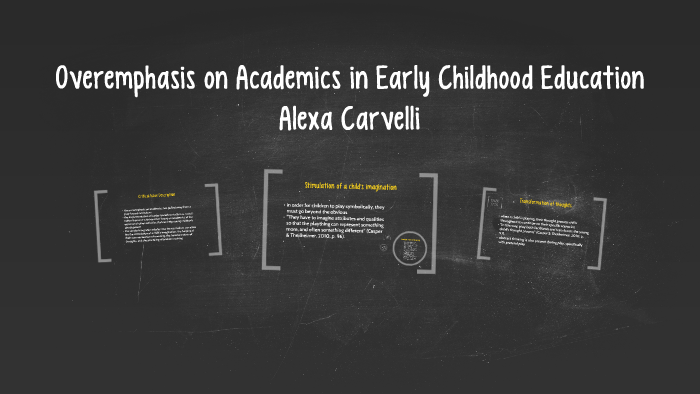 Overemphasis on academics in Early Childhood Education by Alexa ...