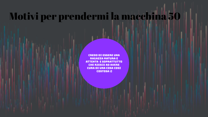 Motivi per prendermi la macchina 50 by martina manzo on Prezi